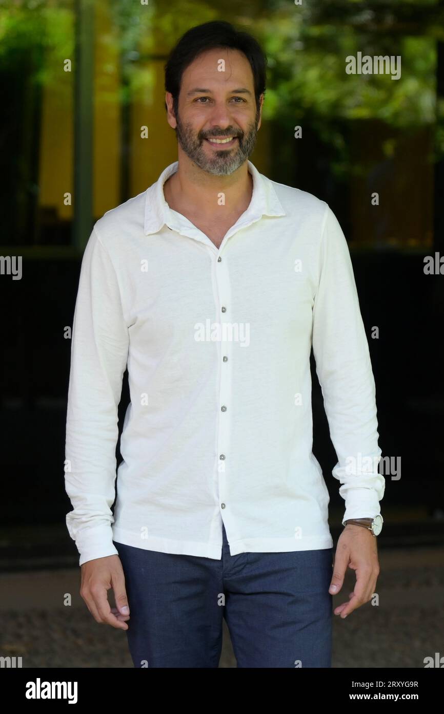 Matteo Branciamore attends the photocall of Rai series Eppure cadiamo ...