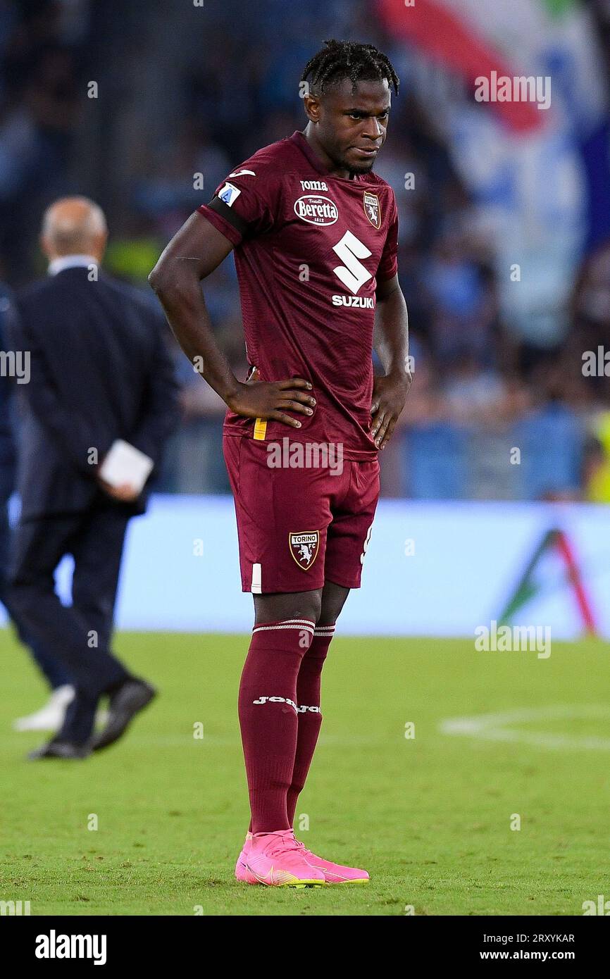 Duvan Zapata of Torino FC looks dejected during the Serie A Tim match ...
