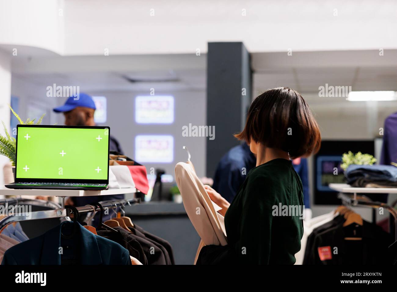 Chromakey screen on rack hi-res stock photography and images - Alamy