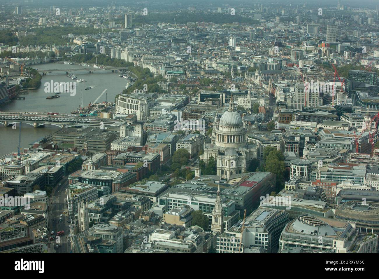 London, UK, 27 September 2023: St Paul's Cathedral and the rooftops of ...