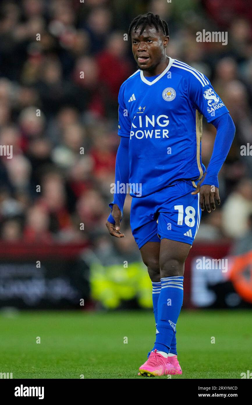 Abdul Fatawu #18 of Leicester City during the Carabao Cup Third Round ...