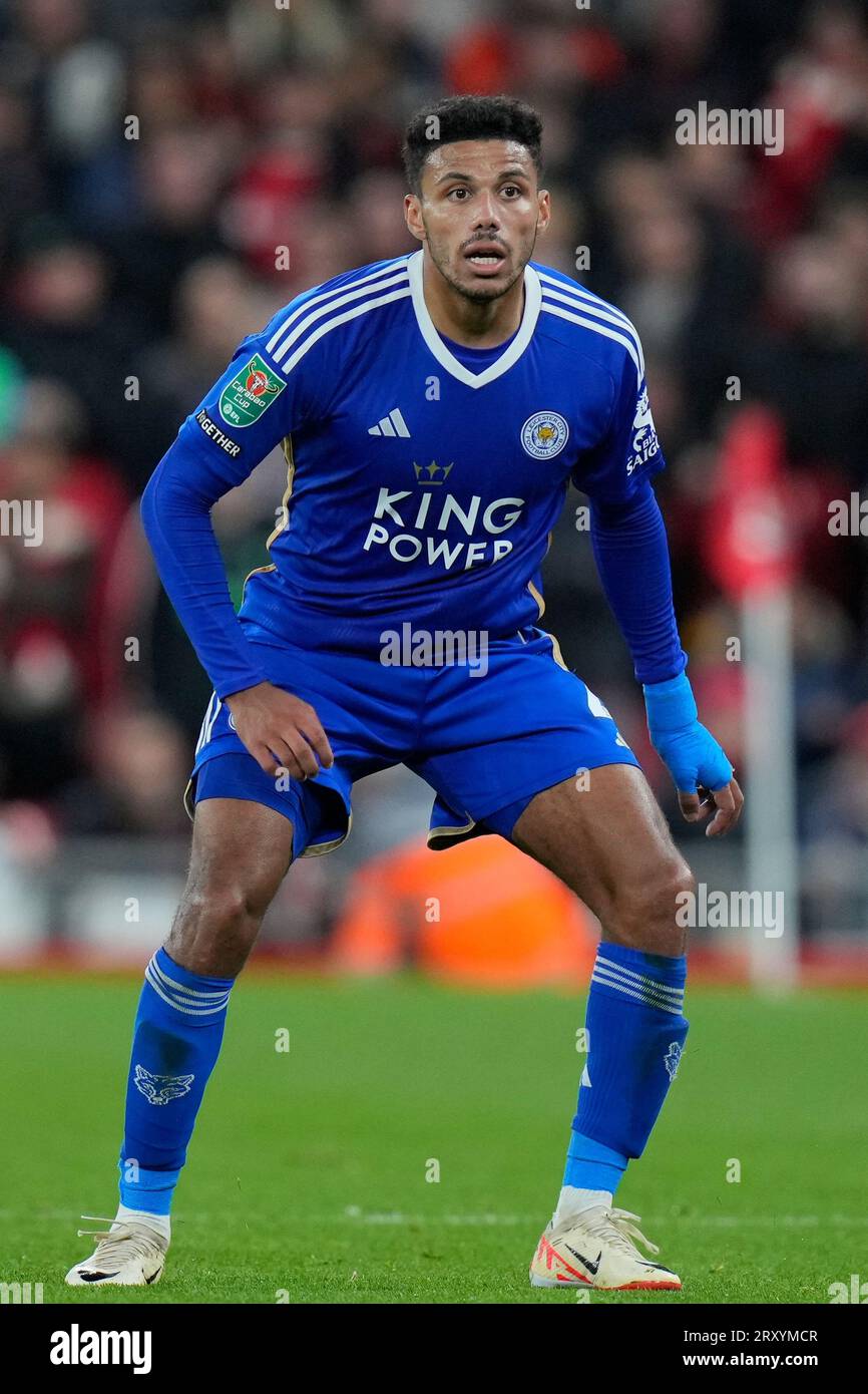 James Justin #2 of Leicester City during the Carabao Cup Third Round ...