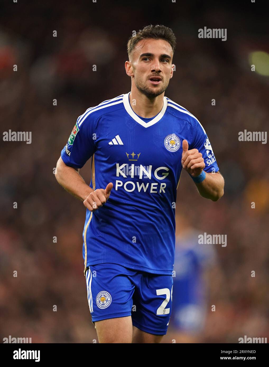 Leicester City's Yunus Akgun during the Carabao Cup third round match ...