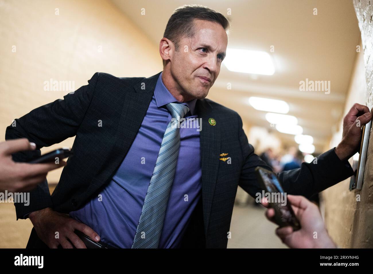 UNITED STATES - SEPTEMBER 27: Rep. Rich McCormick, R-Ga., talks with ...