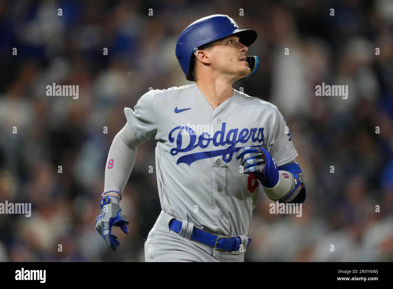 Los Angeles Dodgers shortstop Enrique Hernandez (8) in the fifth inning ...