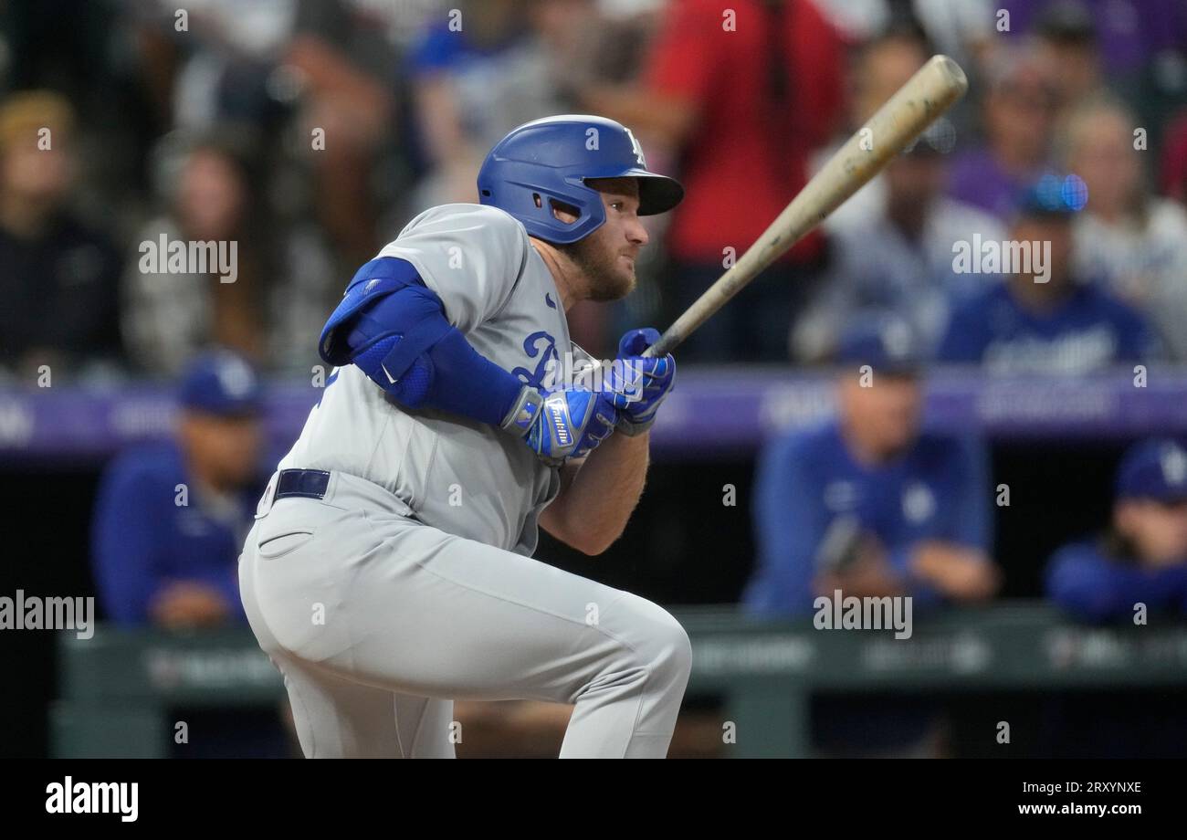 Los Angeles Dodgers third baseman Max Muncy (13) in the second inning ...