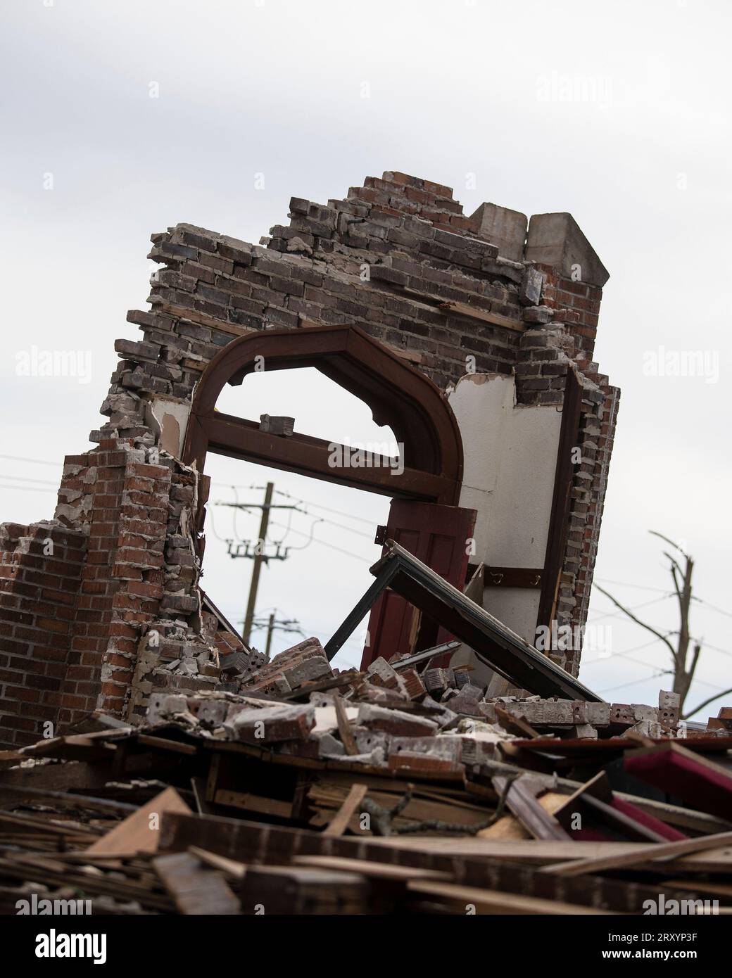 Rolling Fork, United States of America. 12 April, 2023. The aftermath ...