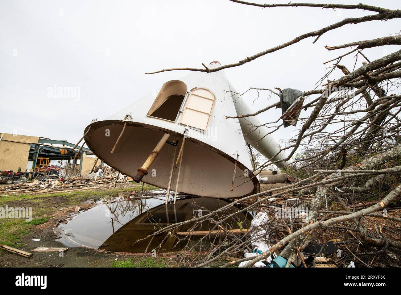 Rolling Fork, United States of America. 12 April, 2023. The remains of ...