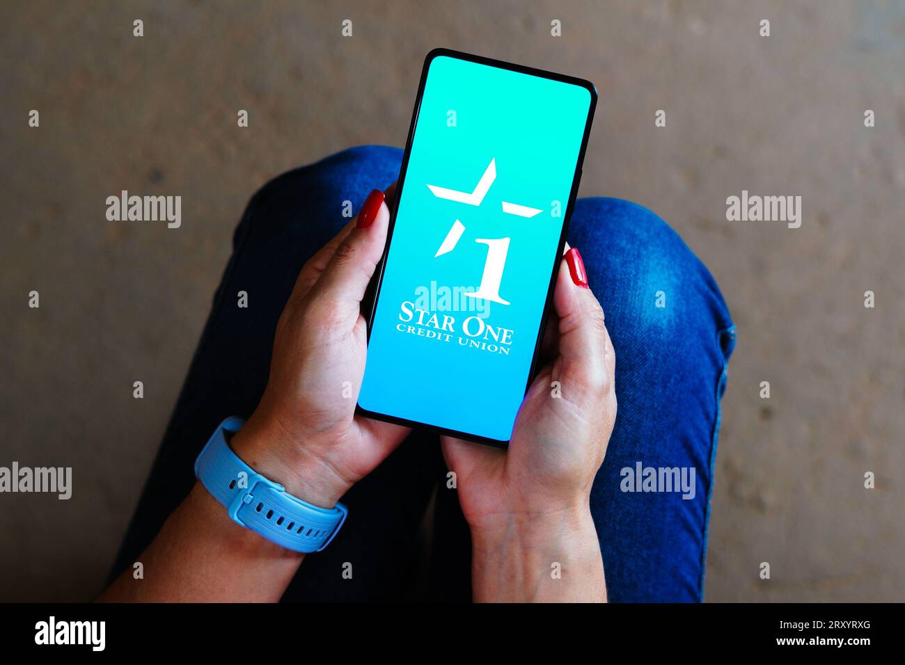 In this photo illustration, the Star One Credit Union logo is displayed ...