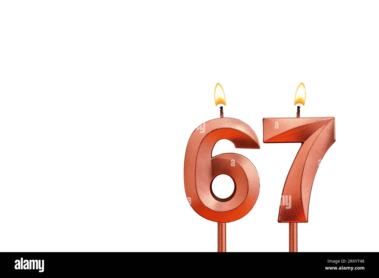 Birthday candle number 67 on white background Stock Photo - Alamy Birthday candle number 67 on white background Stock Photo - Alamy