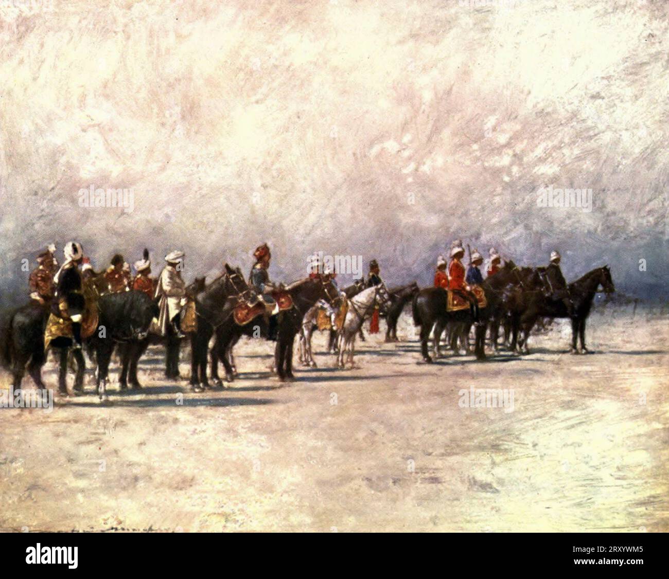 Viceroy reviewing the troops, Durbar, British Raj, 1903 Stock Photo - Alamy