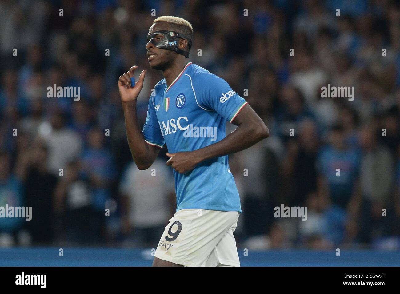 Victor Osimen of SSC Napoli celebrates after scoring goal during Serie ...