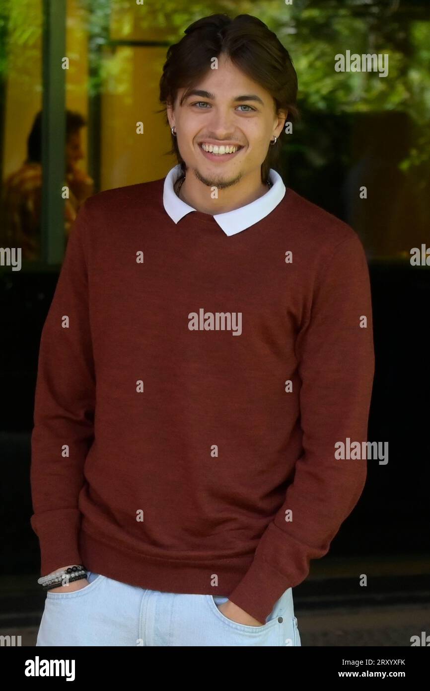 Enea Barozzi attends the photocall of Rai series Eppure cadiamo felici ...