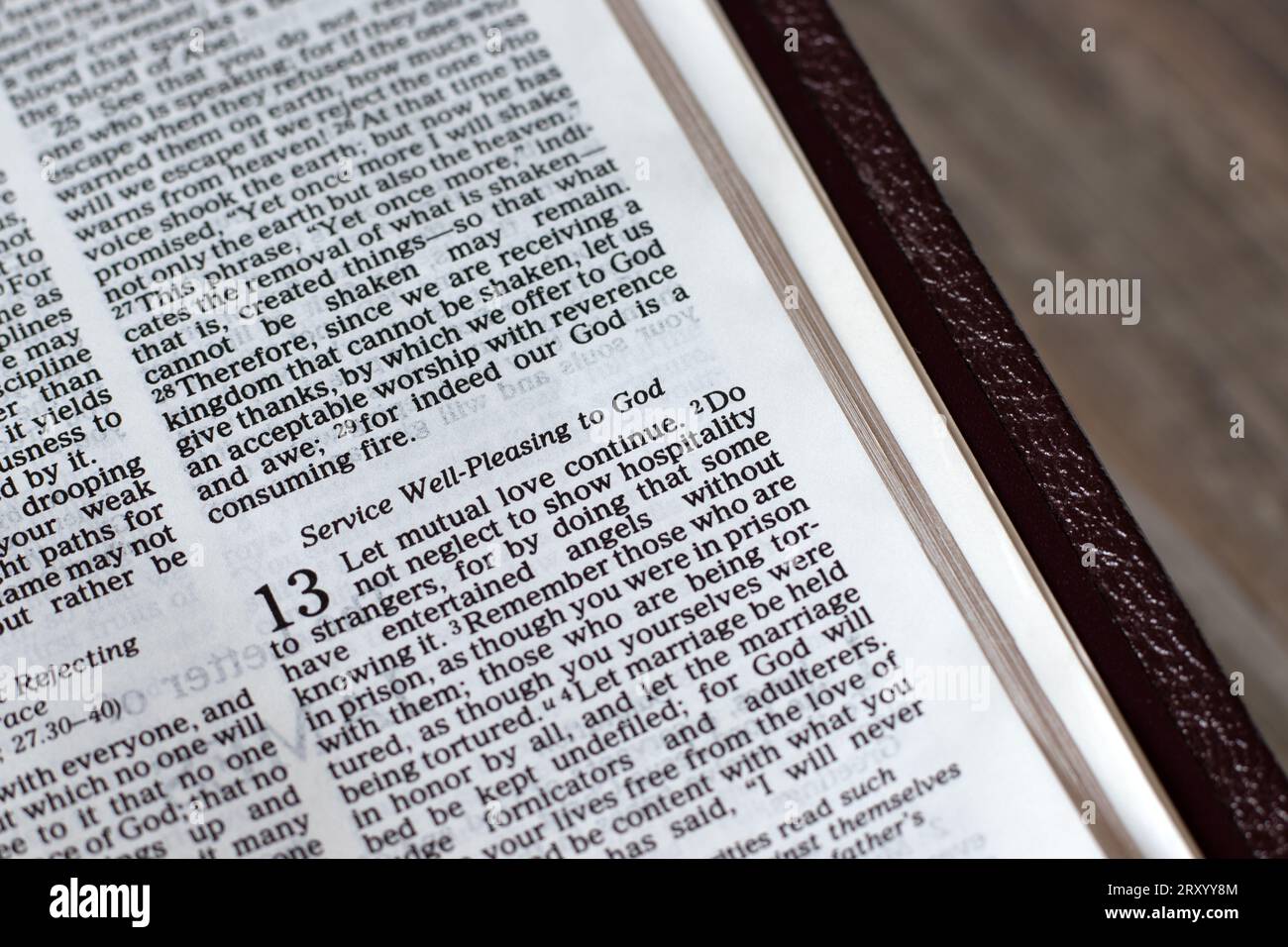 Service pleasing to God verses in open holy bible book of Hebrews ...