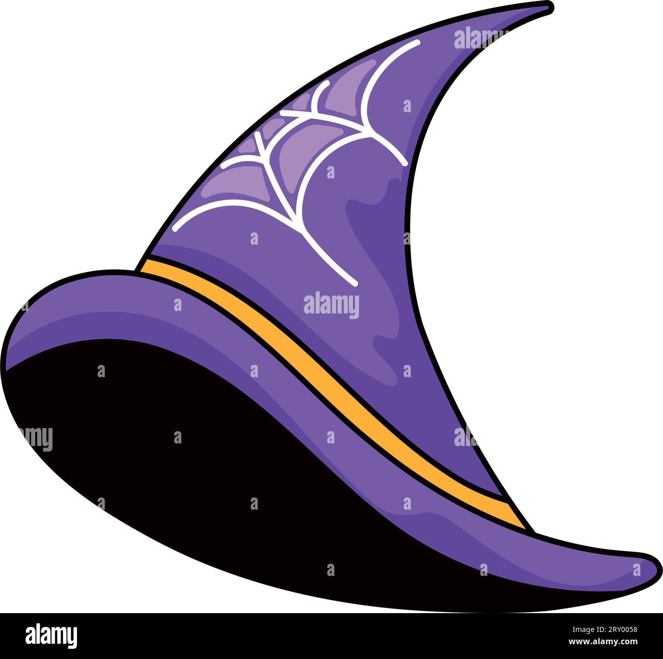 halloween witch hat with spiderweb Stock Vector Image & Art - Alamy