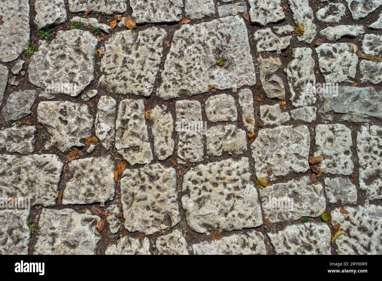 Texture of antique stonework fills entire frame. Abstract background ...