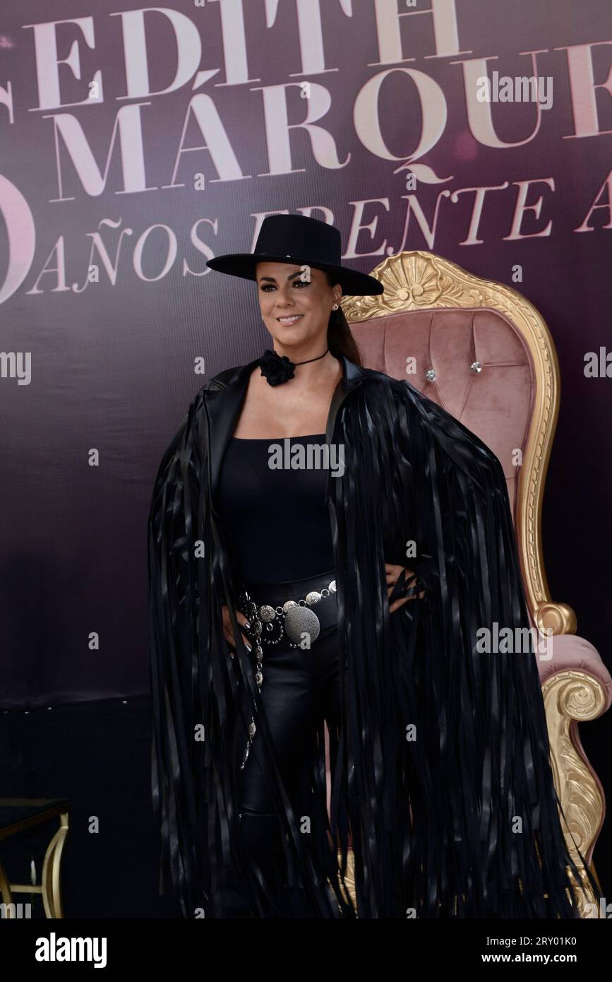 September 27, 2023, Mexico City, Mexico: Singer Edith Marquez attends a ...