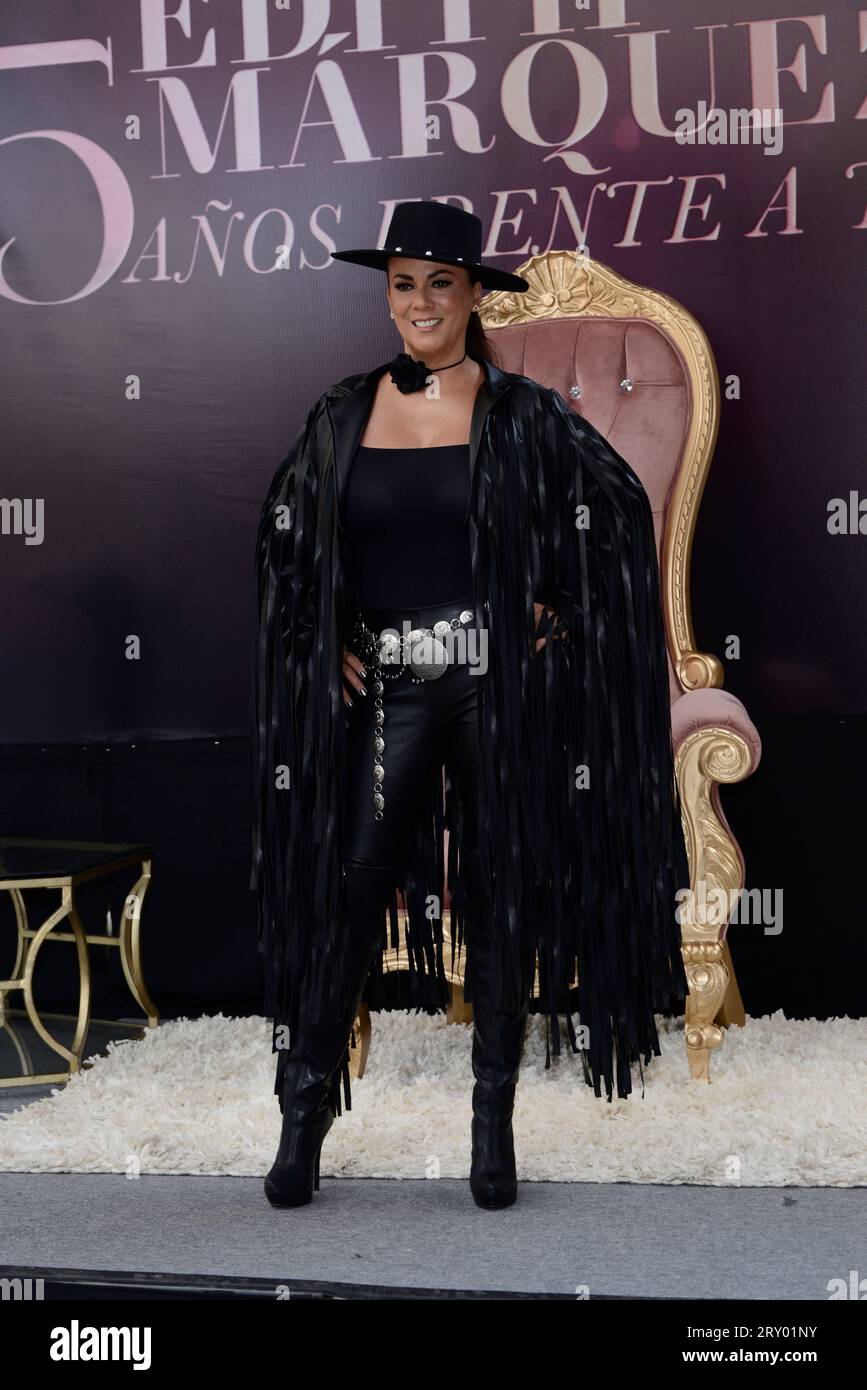 September 27, 2023, Mexico City, Mexico: Singer Edith Marquez attends a ...