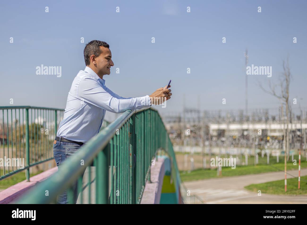 Standing on a pedestrian bridge hi-res stock photography and images - Alamy