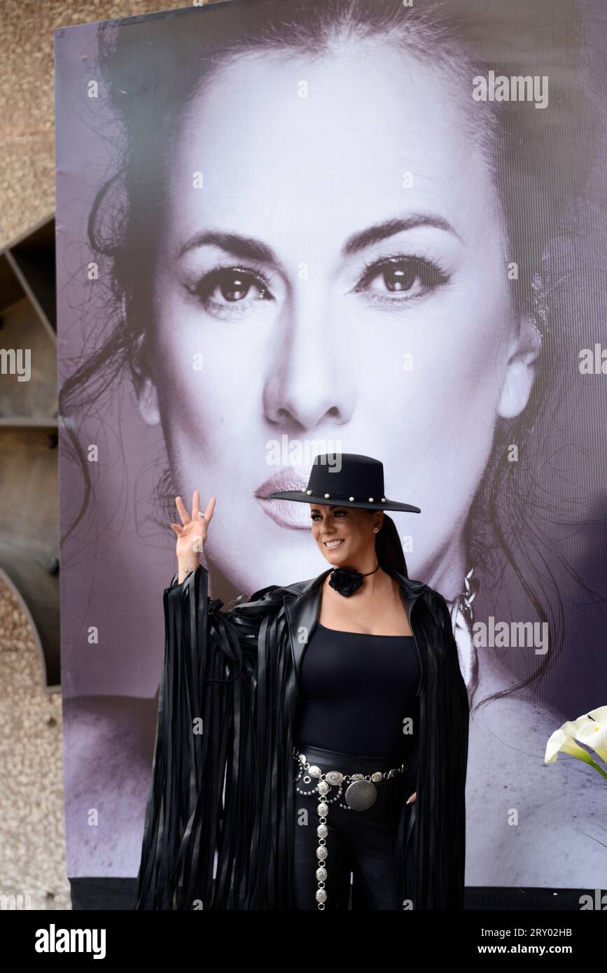 September 27, 2023, Mexico City, Mexico: Singer Edith Marquez attends a ...