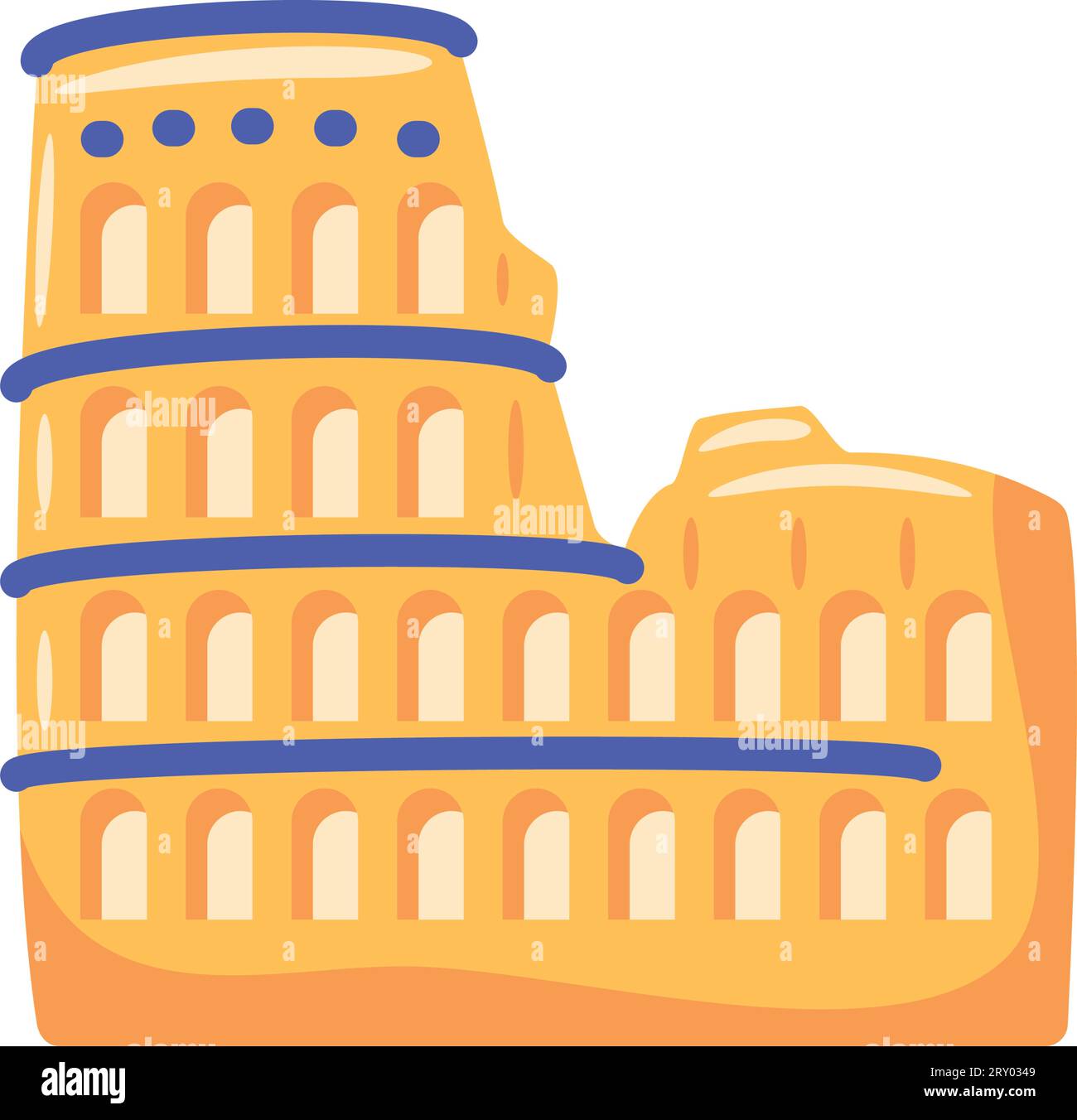 Colosseum ancient roman amphitheater in rome Stock Vector Images - Alamy