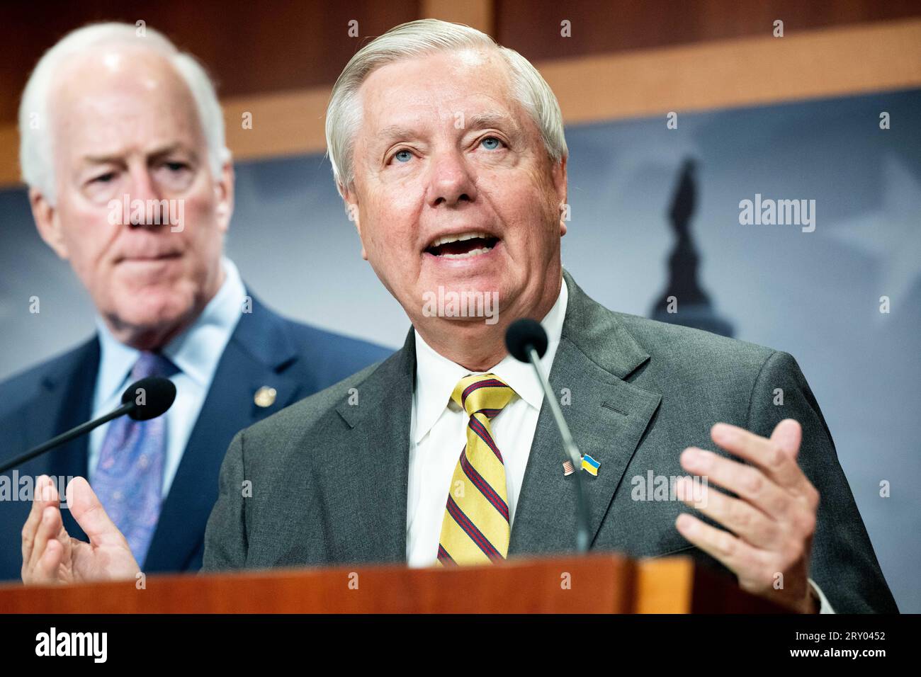 U.S. Senator Lindsey Graham (R-SC) speaking about the southern border ...
