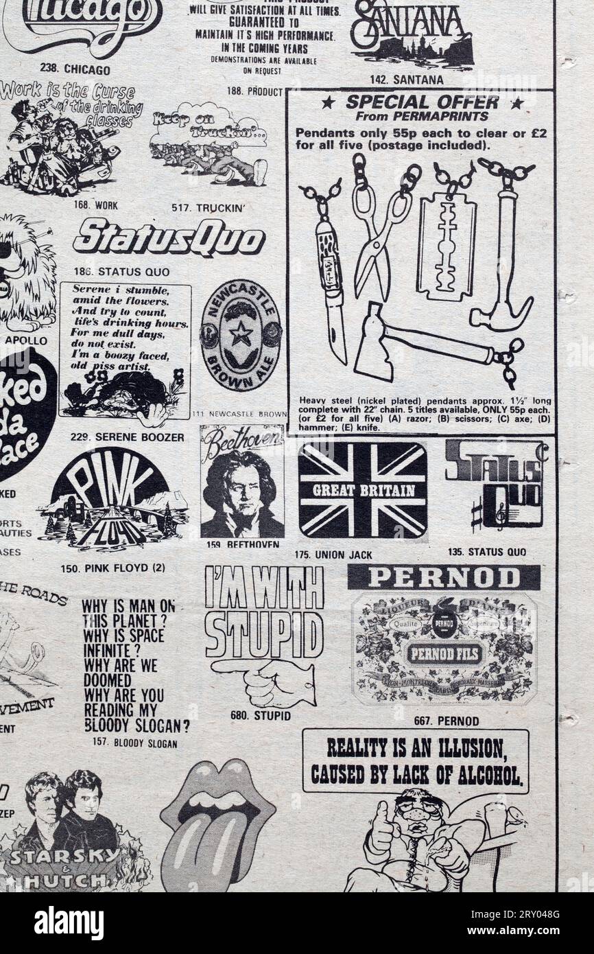Advert for 1970s issue of NME New Musical Express Music Paper Stock ...