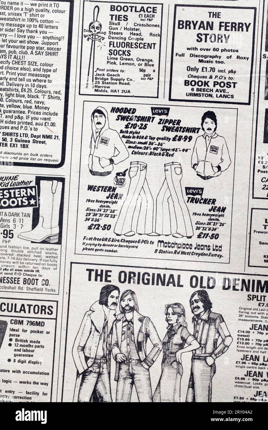 Advert for 1970s issue of NME New Musical Express Music Paper Stock ...