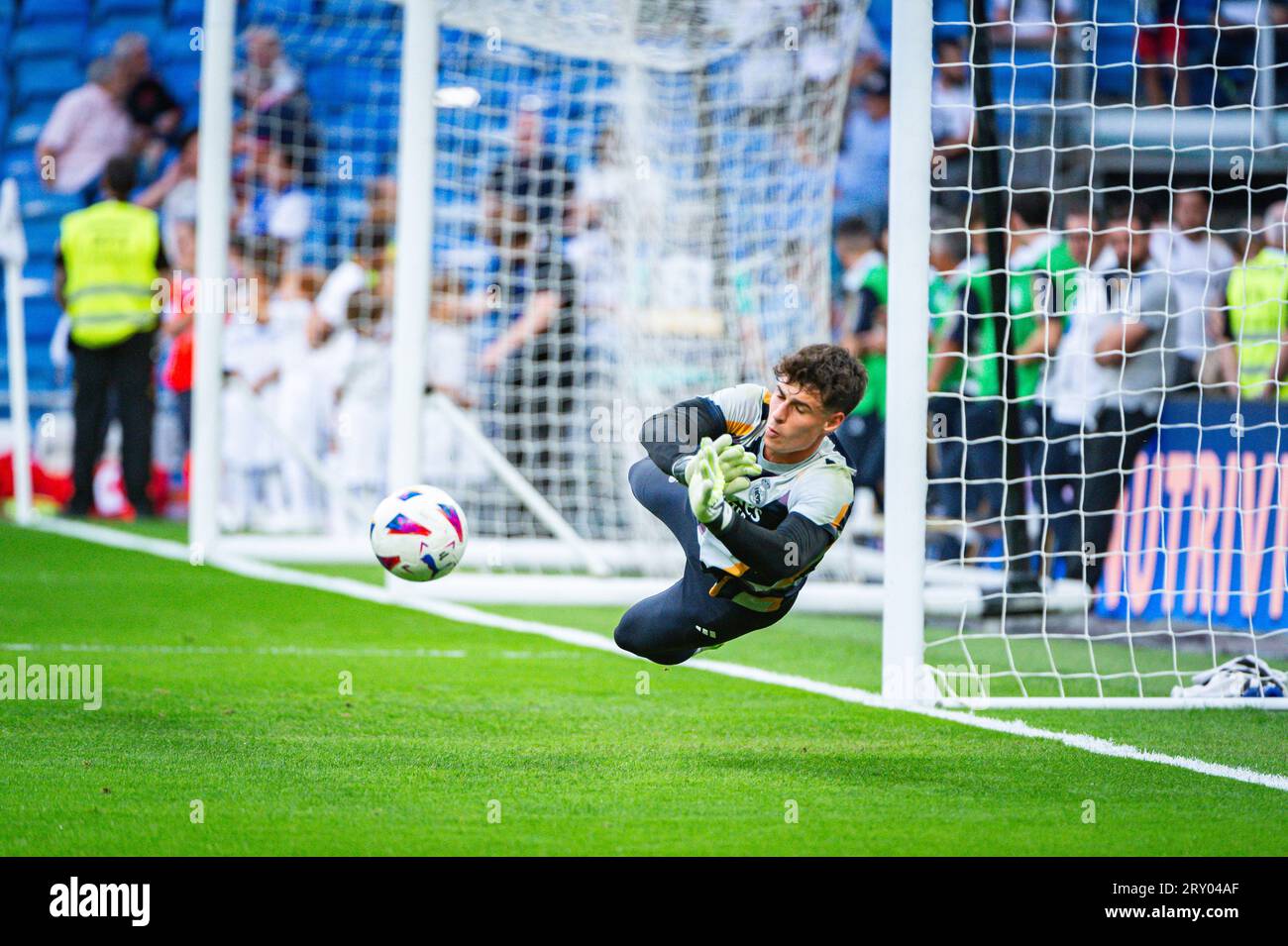 Madrid, Spain, 27/09/2023, Kepa Arrizabalaga (Real Madrid) warm up ...