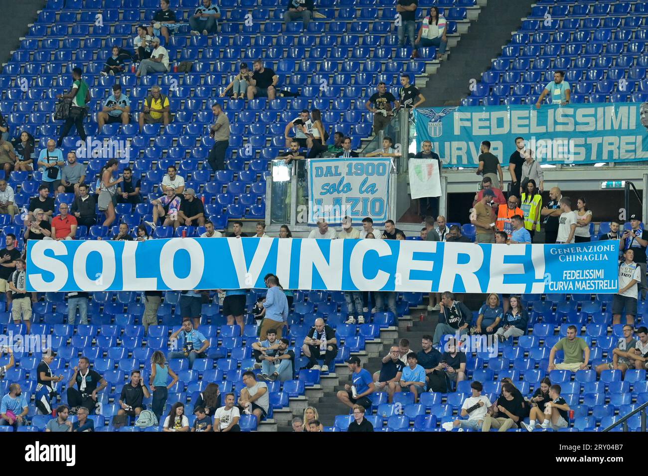 Lazio’s supporters during football Match, Stadio Olimpico, Lazio v ...