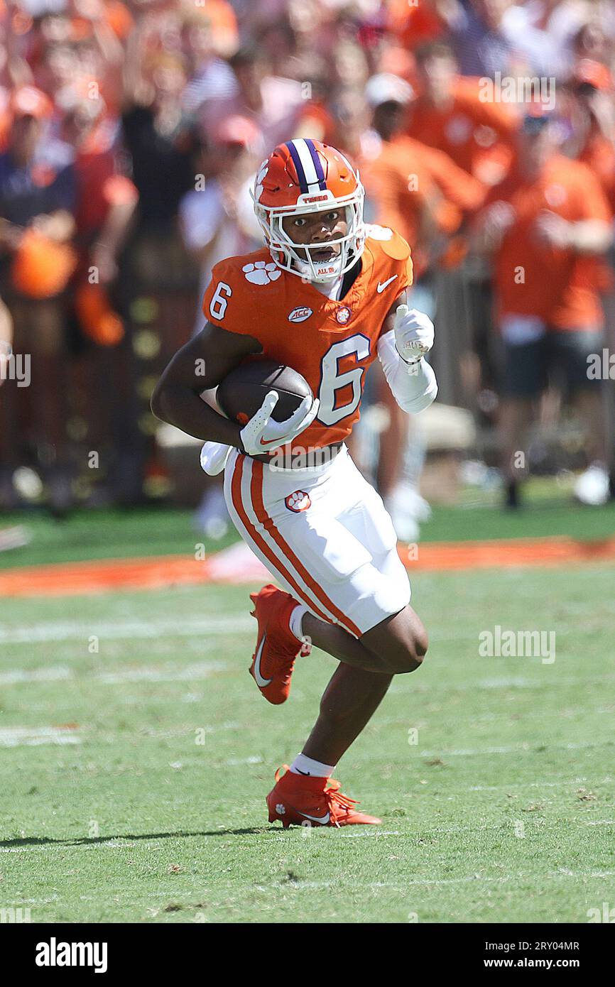 CLEMSON, SC - SEPTEMBER 23: Clemson Tigers wide receiver Tyler Brown (6 ...