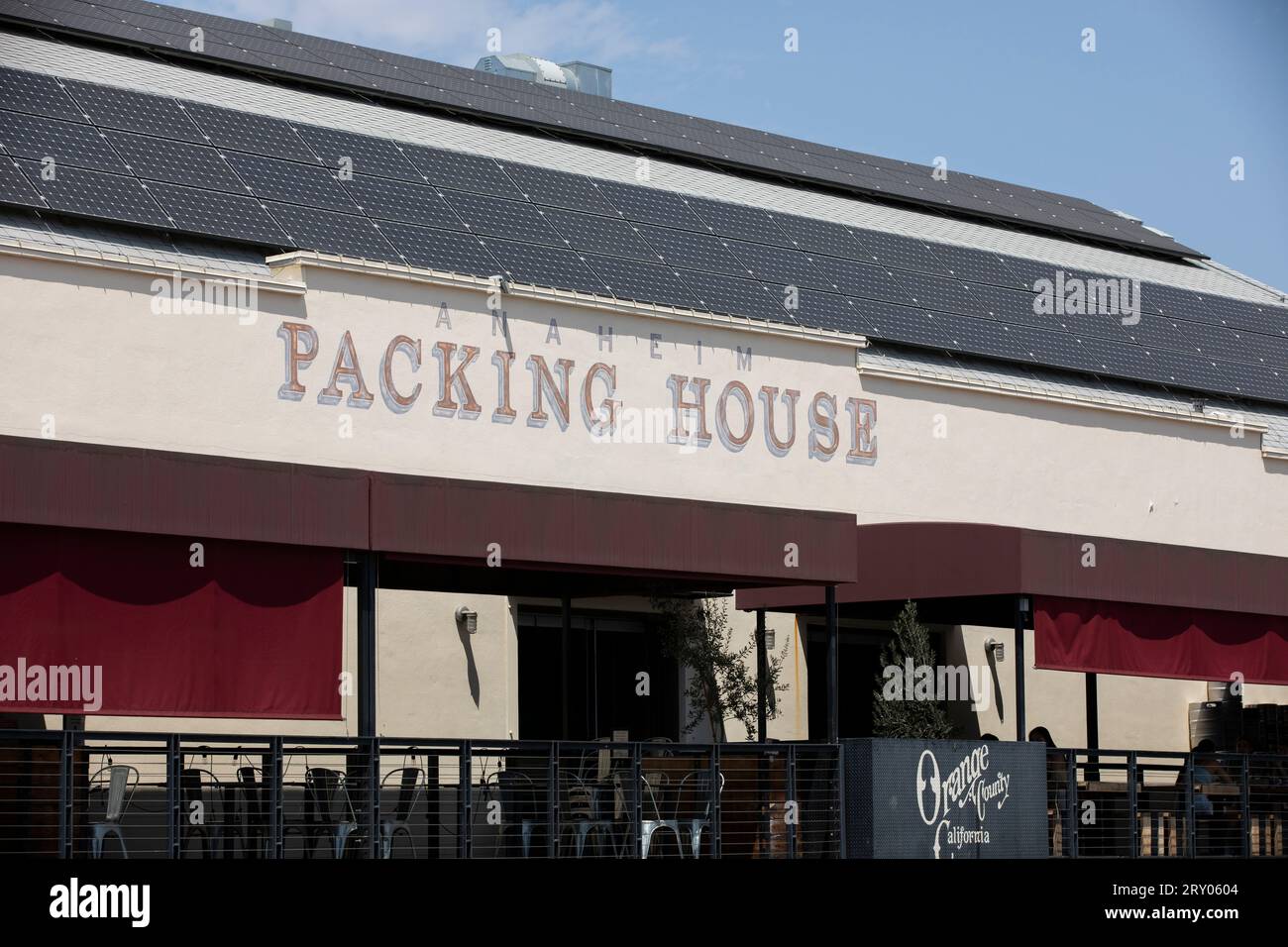 Anaheim, California, USA - August 15, 2021: Afternoon light shines on ...