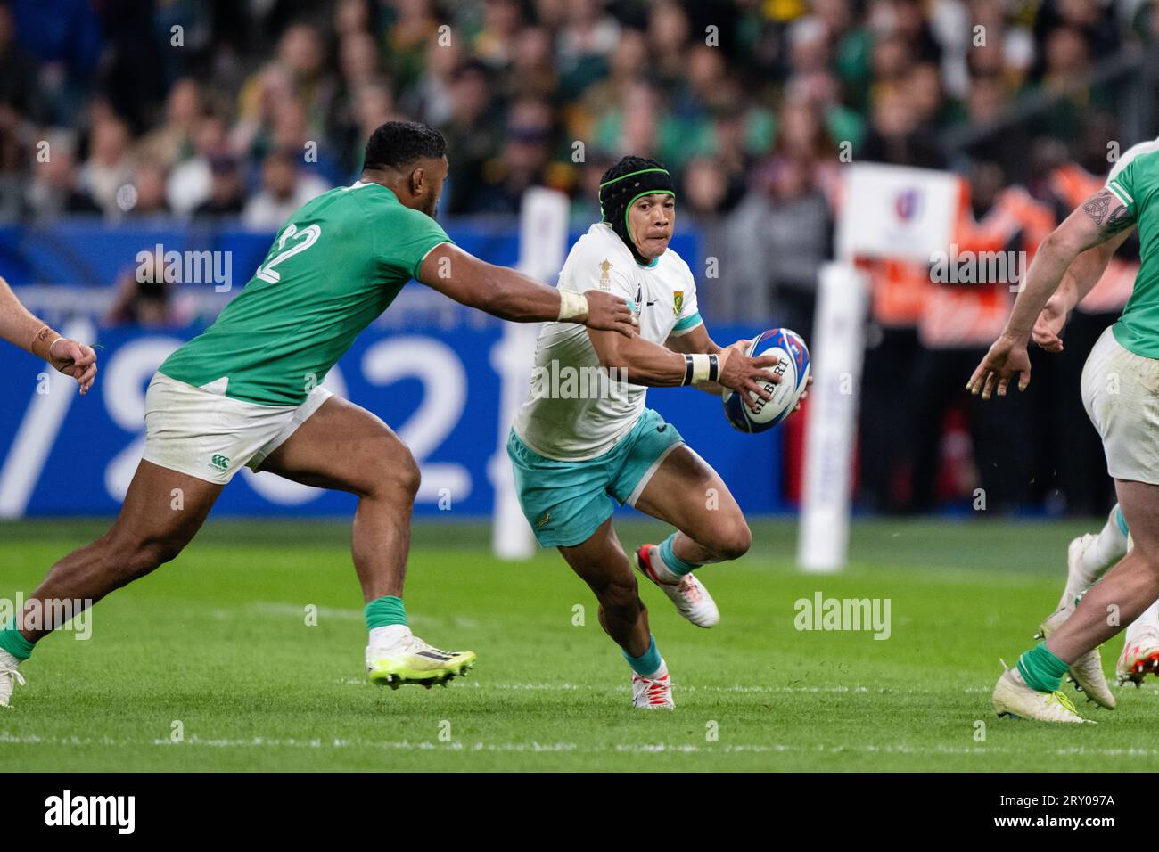Cheslin Kolbe (RSA) during the 2023 Rugby World Cup Pool B match ...