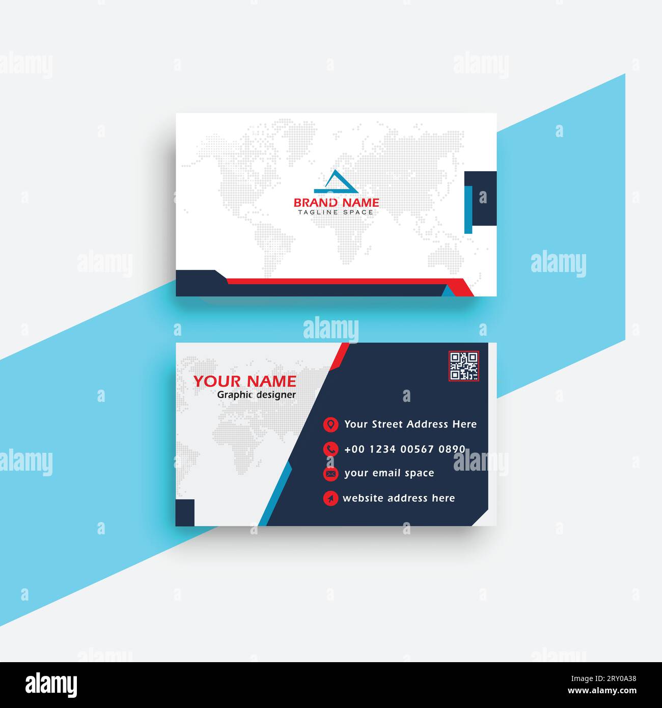 Modern business card template design Stock Vector Image & Art - Alamy