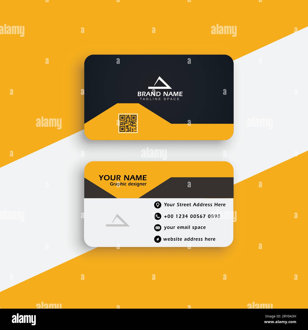 Modern business card template design Stock Vector Image & Art - Alamy