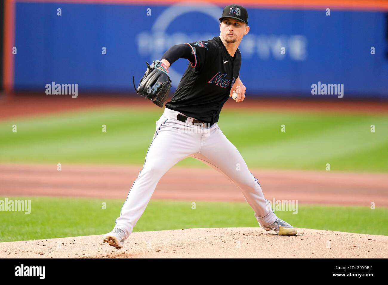 Miami Marlins' Braxton Garrett pitches during the first inning in the ...