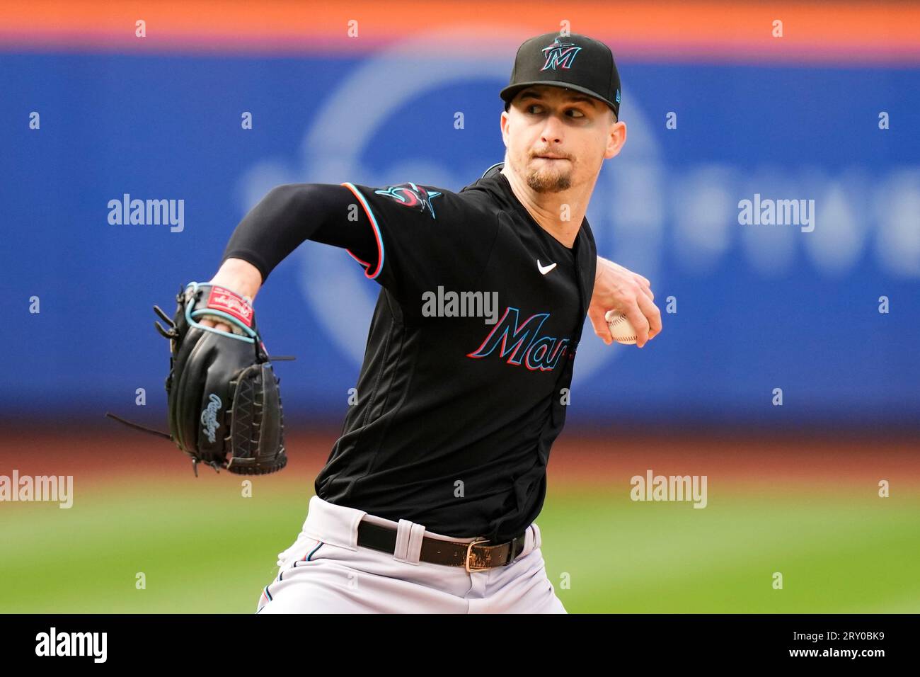 Miami Marlins' Braxton Garrett pitches during the first inning in the ...