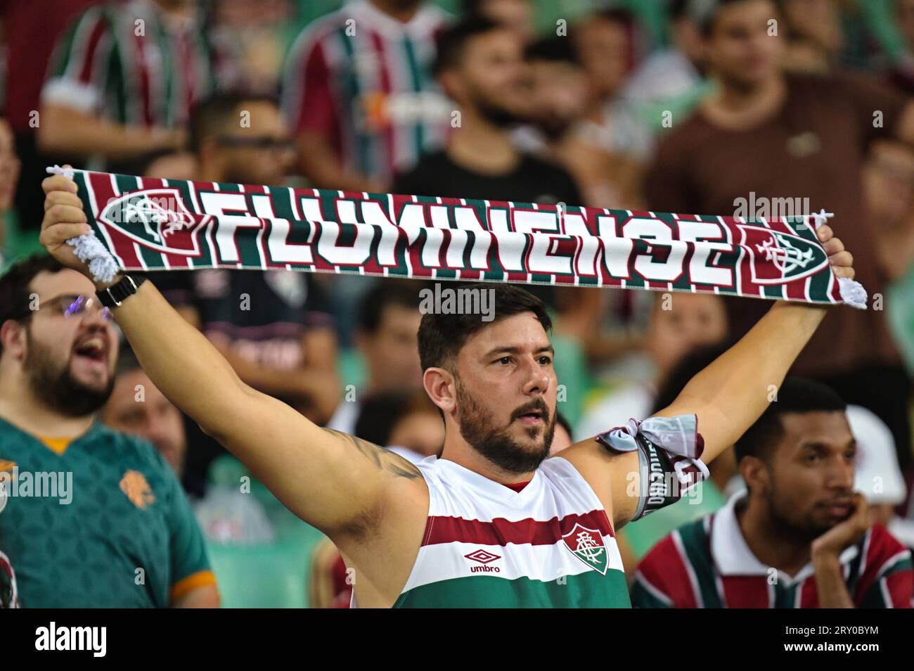 Rio de Janeiro, Brazil, 27th Sep, 2023. Supporter of Fluminense, during ...