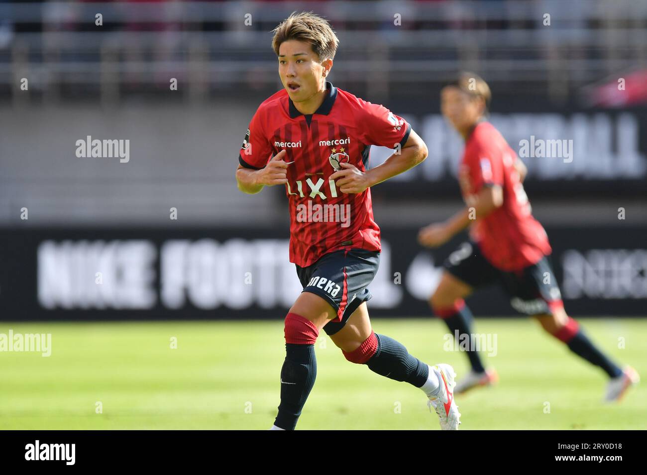 Kashima Antlers' Yuta Higuchi during the 2023 J1 League match between Kashima Antlers 1-2 ...