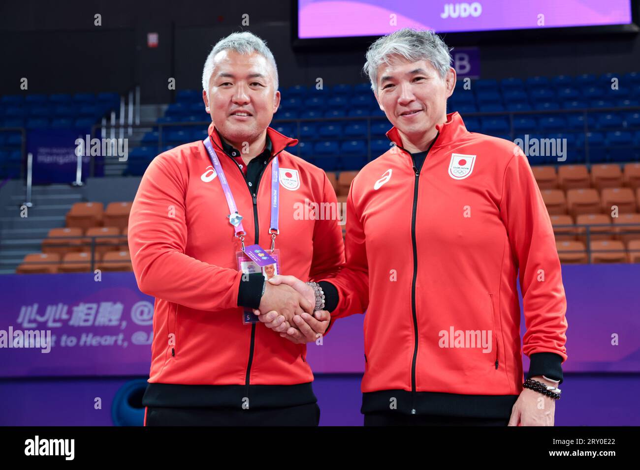 (L-R) Keiji Suzuki, Katsuyuki Masuchi (JPN), SEPTEMBER 27, 2023 - Judo ...