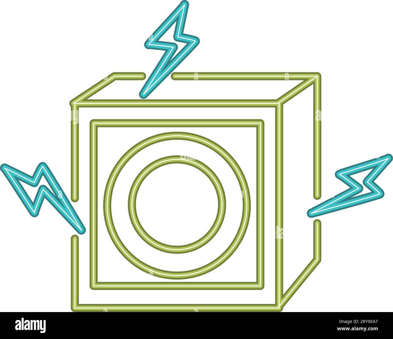 Speaker Music Neon Green Vector Isolated Stock Vector Image Art Alamy