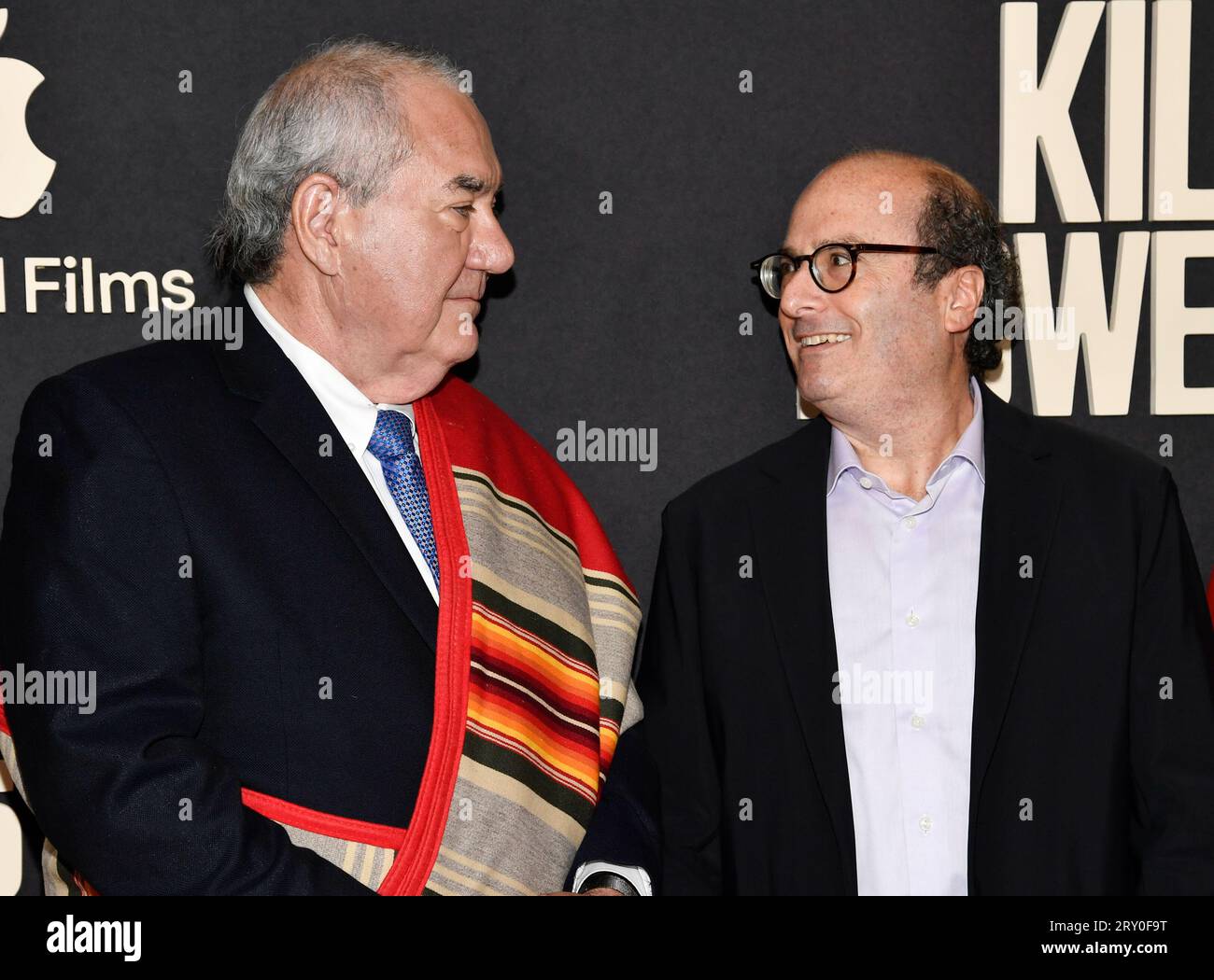 Principal Chief of the Osage Nation Geoffrey Standing Bear, left, and ...