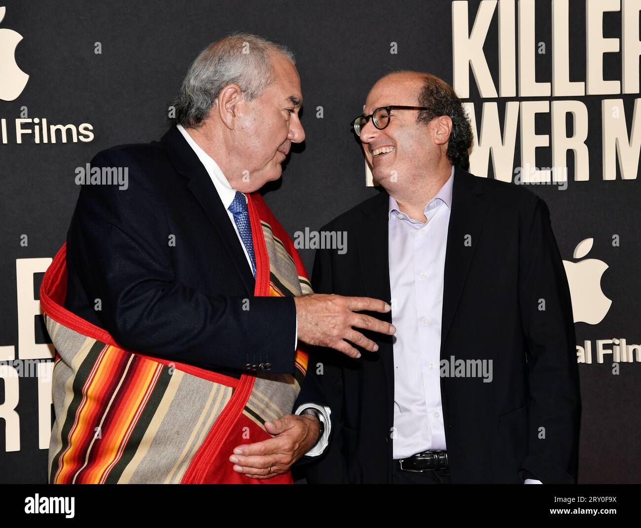 Principal Chief of the Osage Nation Geoffrey Standing Bear, left, and ...