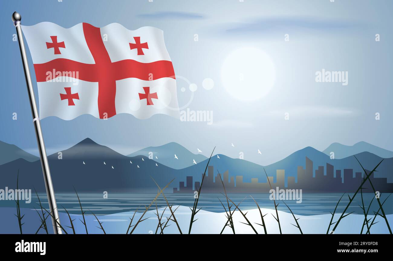 Georgia republic flag hi-res stock photography and images - Alamy