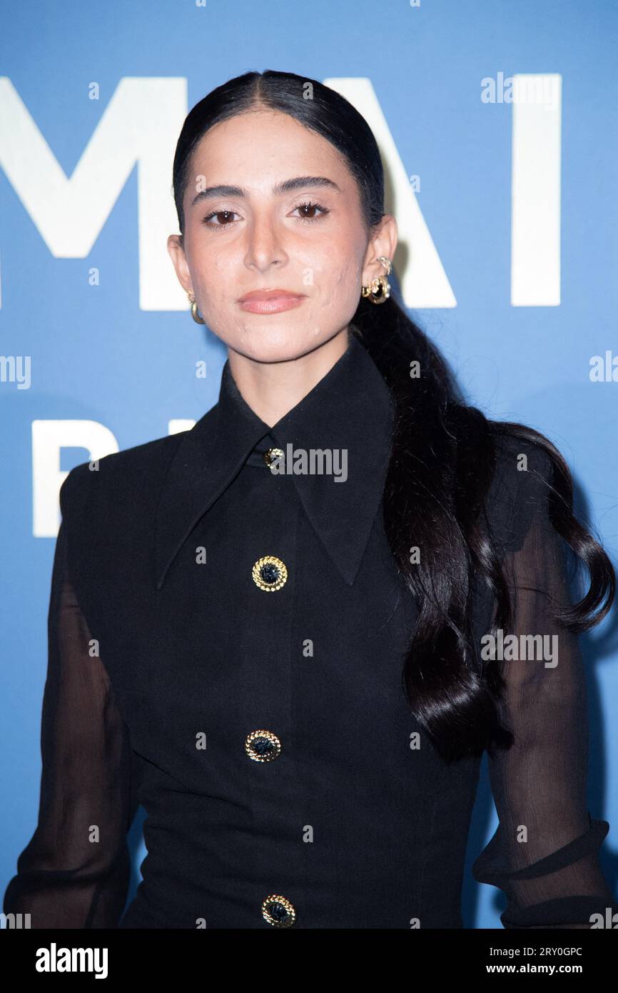 Paris, France, on September 27, 2023. Emmanuelle Sits attending the Balmain Womenswear Spring ...