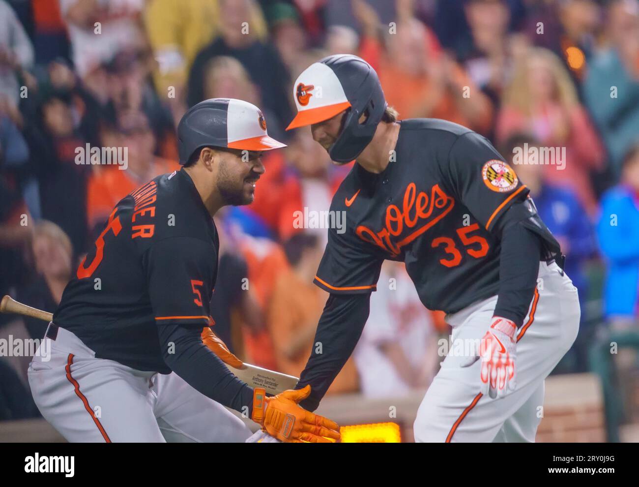 BALTIMORE, MD - SEPTEMBER 27: Baltimore Orioles catcher Adley Rutschman ...