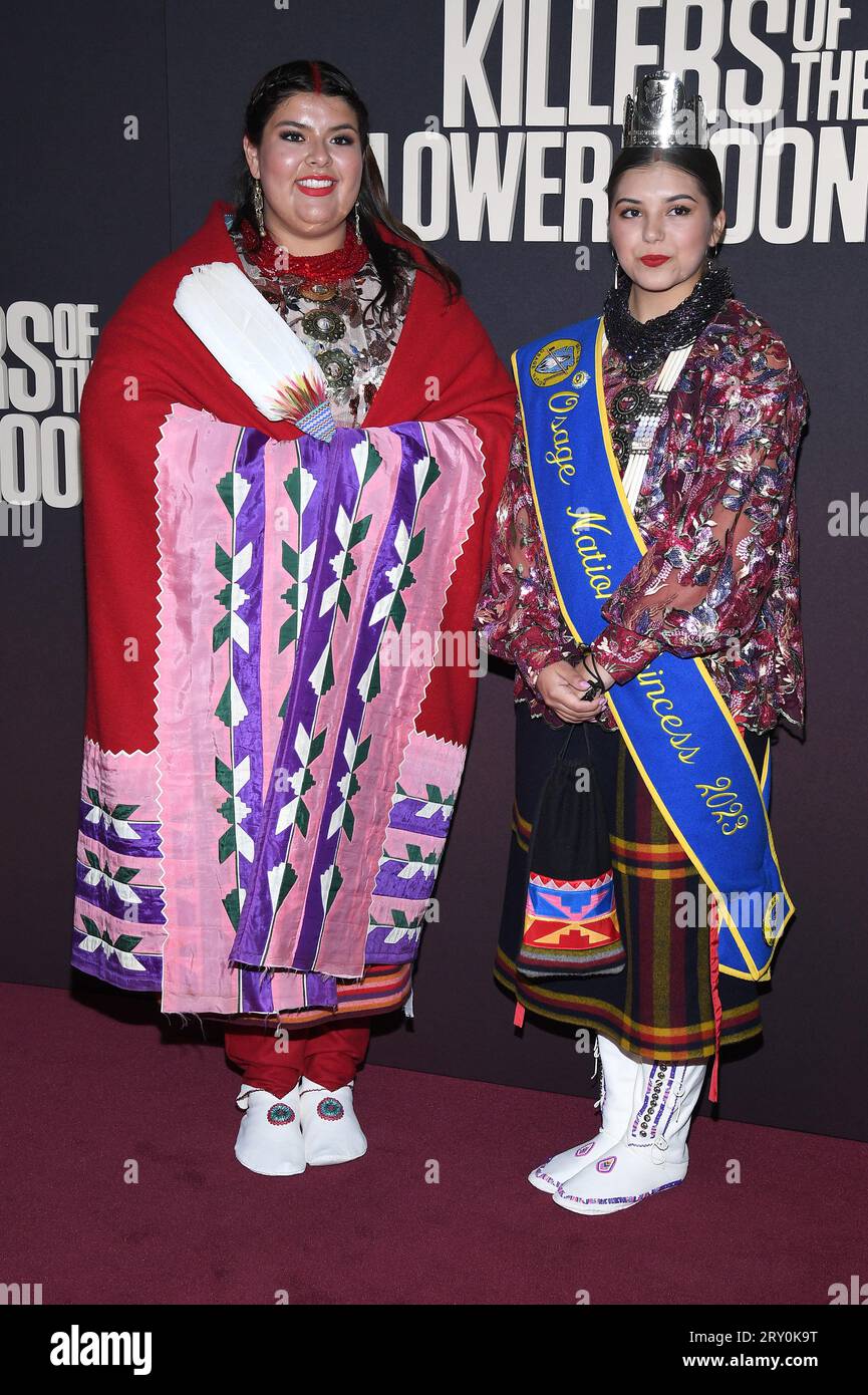 (L-R) Osage Nation Princesses Gianna "Gigi" Sieke and Lawren "Lulu ...