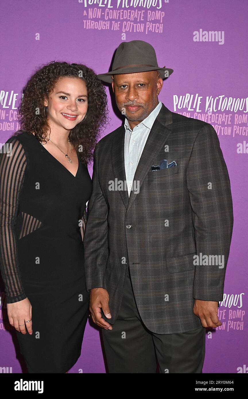Lily and father Ruben Santiago-Hudson attends the Opening Night of ...