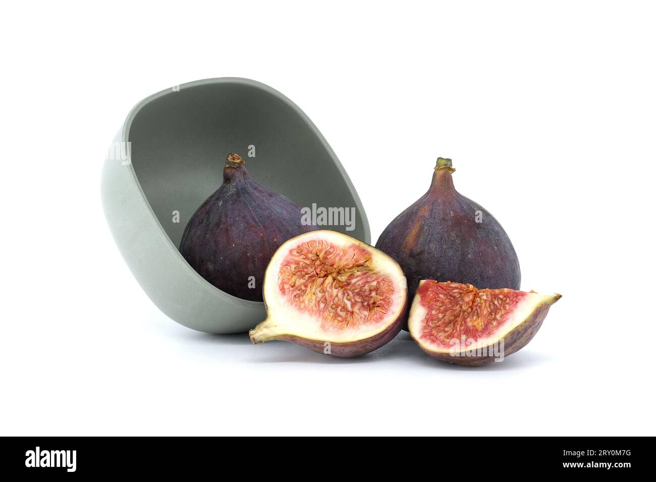 Ripe fresh fig fruits isolated on white background, full depth of field ...