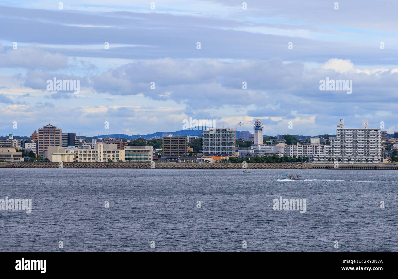 Akashi, Japan - September 23, 2023: Clock tower and observatory in ...